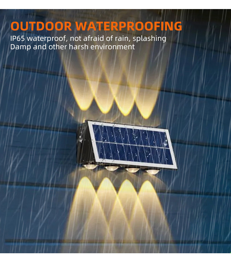 Intelligent Sensor Solar Wall Light 5.5V Solar Garden Wall Lights 150 lm/W